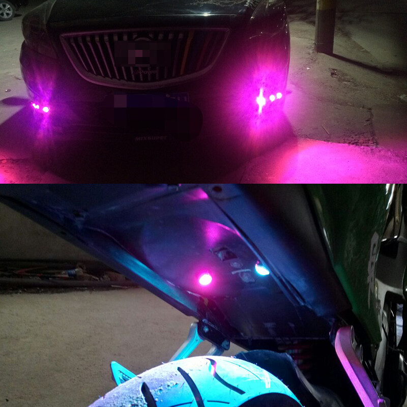 4pcs Pink Purple LED Car Motorcycle Truck DRL Side Underbody Front ...