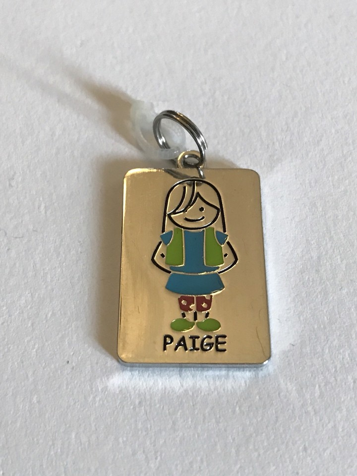 GANZ Kids Name Tag Charm ID Backpack Pull GIRLS NAMES A-Z plus Blanks ...