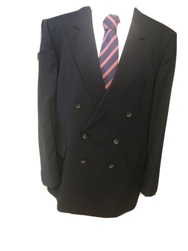 Odermark Dark Navy Double Breasted Suit 44 Inch Chest | eBay UK