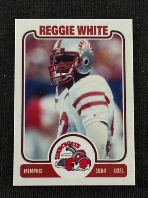 REGGIE WHITE Memphis SHOWBOATS 1984 USFL United States Football League ...