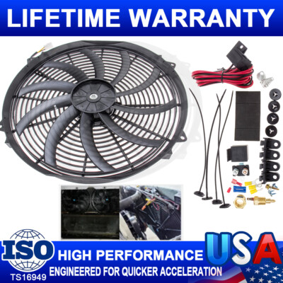 16INCH 120W MOTOR 12V REVERSIBLE Puller ELECTRIC RADIATOR COOLING FAN ...