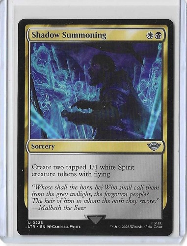 MTG Shadow Summoning Lord of the Rings (LTR) Uncommon Magic Card #0226 ...