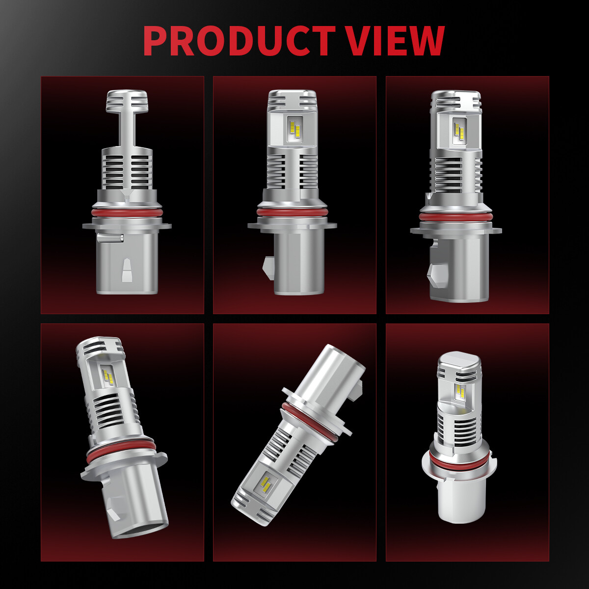 LASFIT 9007 HB5 LED Headlight High Low Beam Bulbs Conversion Kit 6000K ...