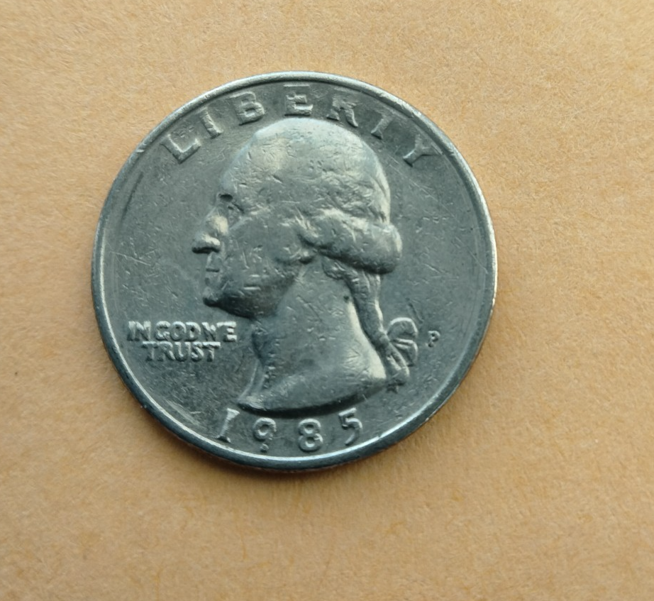 1985 P Quarter with cud/die chip on reverse | eBay