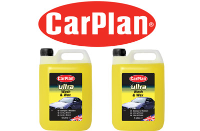 2 X 5L CarPlan Ultra WASH & WAX Shampoo Streak Free Finish Wash Valet ...