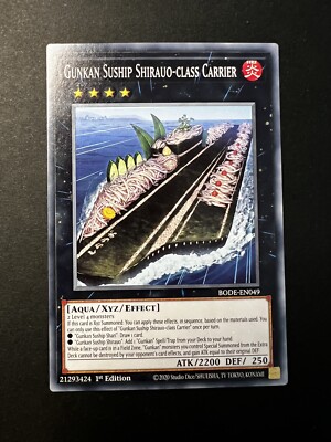 Gunkan Suship Shirauo-class Carrier - BODE-EN049 - 1st Edition Yugioh ...