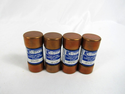 4 Edison JFL50 Fuses Fast Acting Current Limiting Class J New Never ...