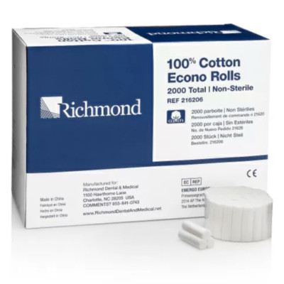 Richmond Dental & Medical Cotton Econo Rolls, Toe Spacers, 1½" - Box of ...