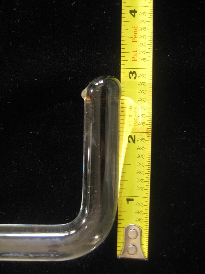 Vintage Clear Bent Glass Towel Bar Rack MCM 24" No Brackets 1/2 ...