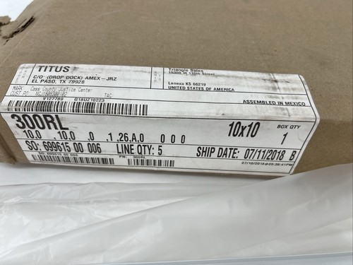 Titus 300RL Steel Double Deflection Supply Grille 10 X 10~ White | eBay