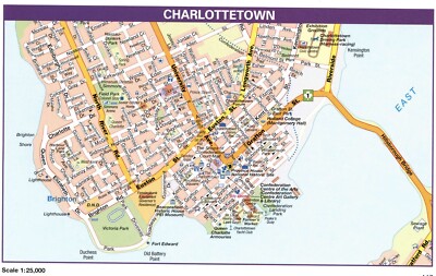 CHARLOTTETOWN PEI CANADA MAP GLOSSY POSTER PICTURE PHOTO PRINT BANNER ...