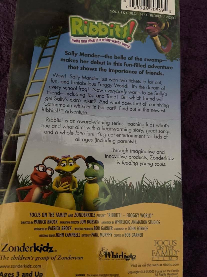 Tested Lot 2 Ribbits VHS Froggy World/great Follywood Fizzle Focus on ...