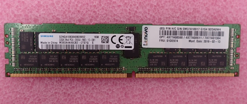 Lenovo ThinkSystem 32GB 2Rx4 PC4-2666V DDR4 ECC Server Memory 01DE974 ...