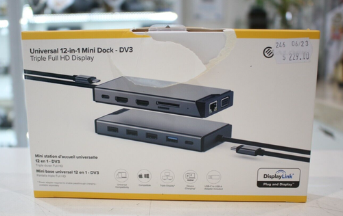 ALOGIC Universal 12 in 1 Mini Dock Triple Full HD Display - DV3 ...