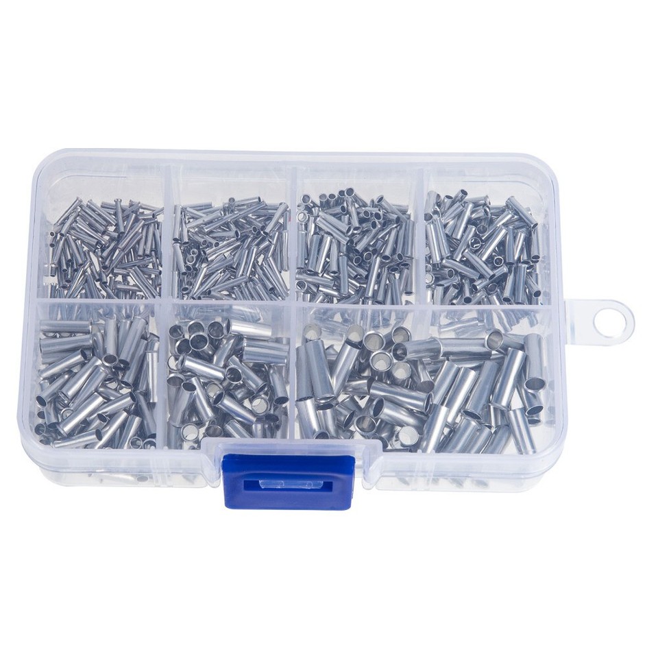 600 Pcs Cable Terminal Uninsulated Ferrules Crimp Connectors Terminals ...
