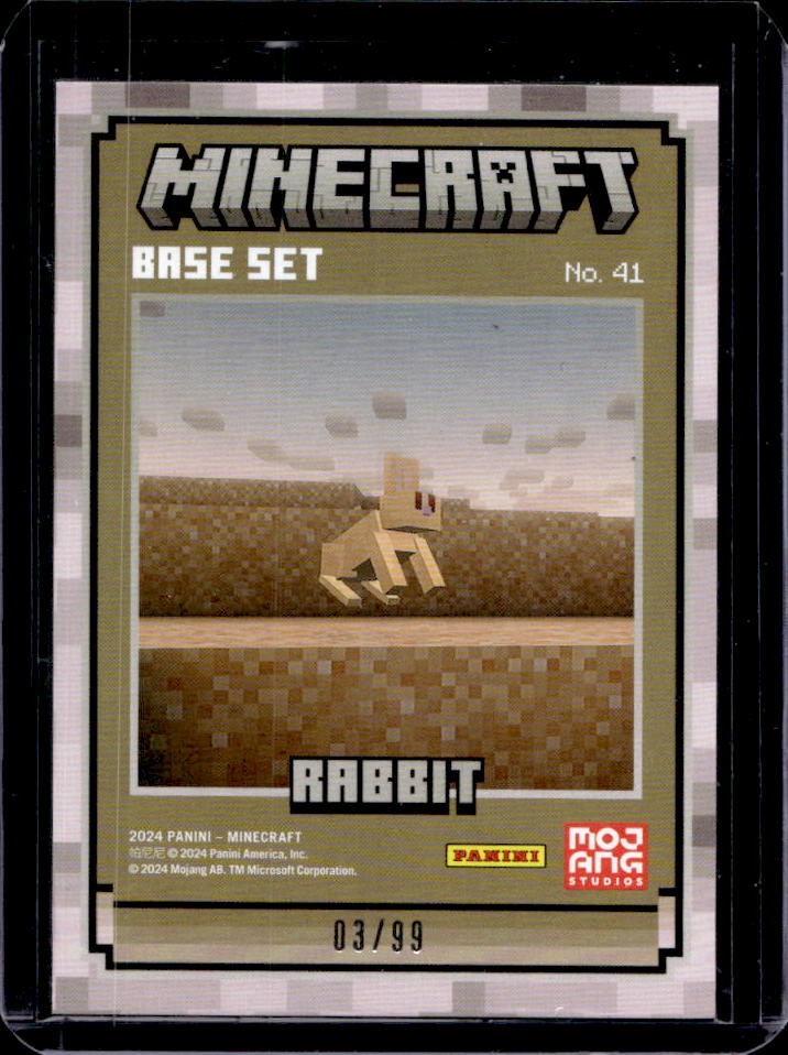 2025 Panini Minecraft 15th Rabbit Gold #3/99 | eBay