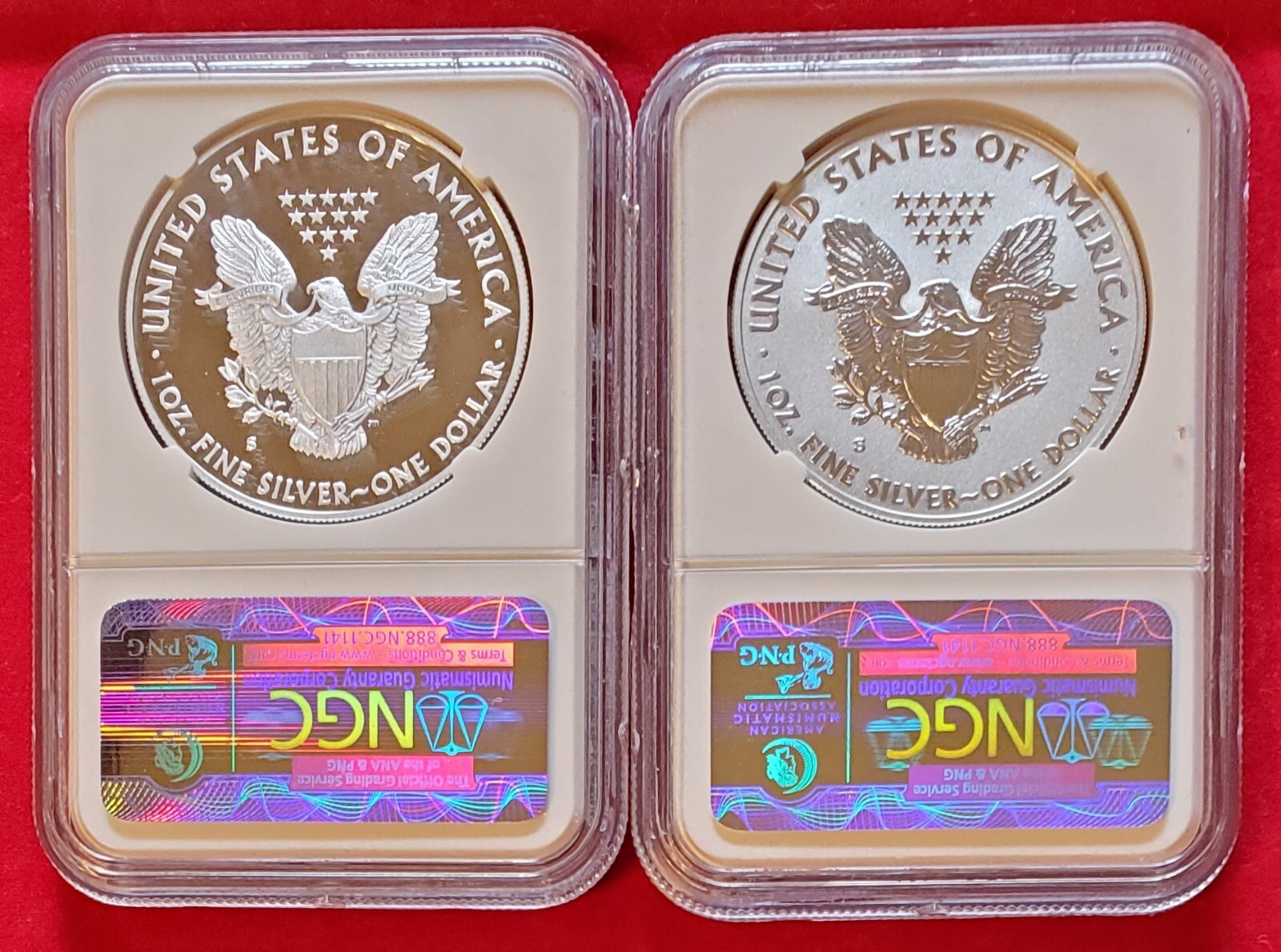 2012-S Silver Eagle San Francisco 2 Coin Set NGC PF70 ER SF Seal Label ...