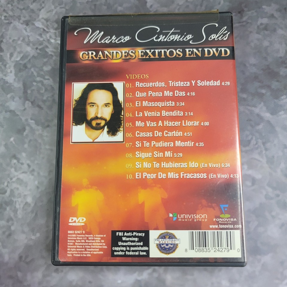 Marco Antonio Solis Grandes Exitos Spanish DVD 808835242790| eBay