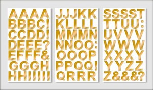 1 inch (25mm) Alphabet A-Z * Self Adhesive vinyl letters * (Gold) easy ...