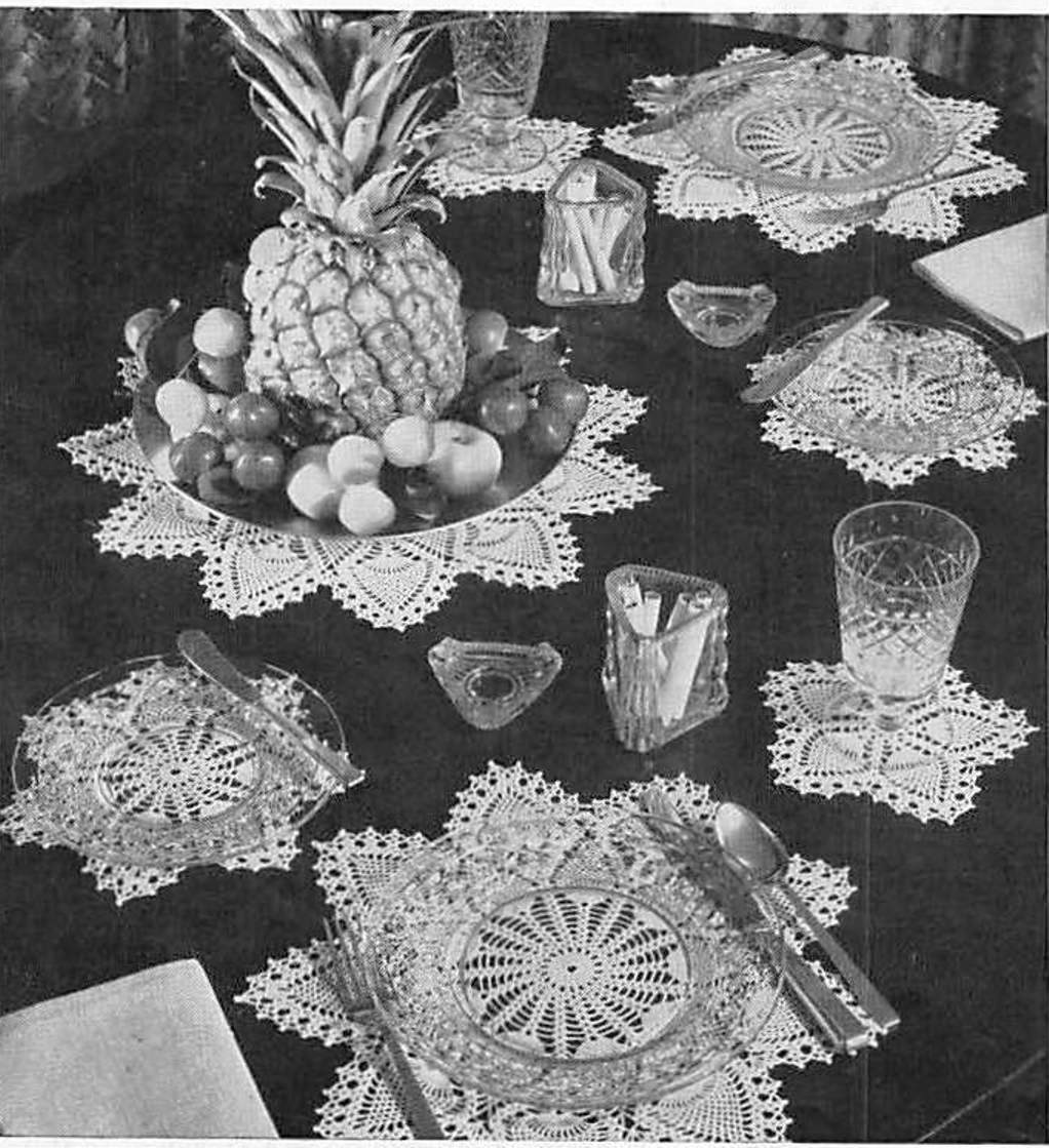 Vintage Pineapple Tablecloth Crochet Patterns