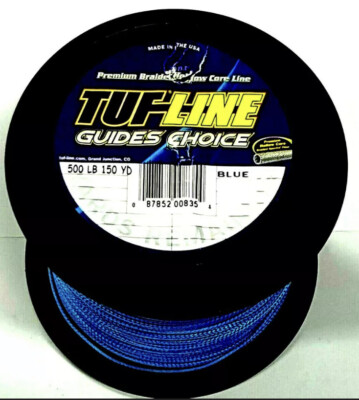 Tuf-line hollow core Braided Line 500lb /150 yrds blue braid leader ...