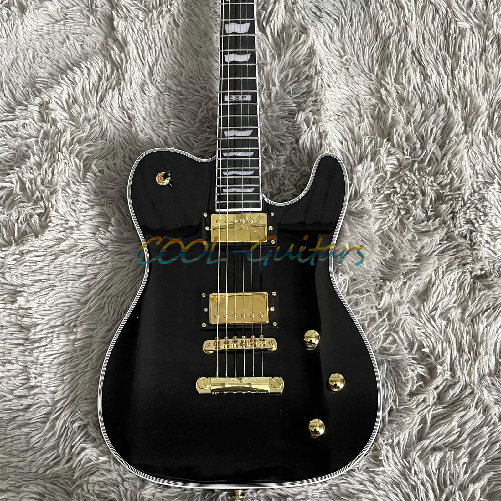 Custom TL Electric Guitar Black Solid Body Gold Hardware T-O-M Bridge ...