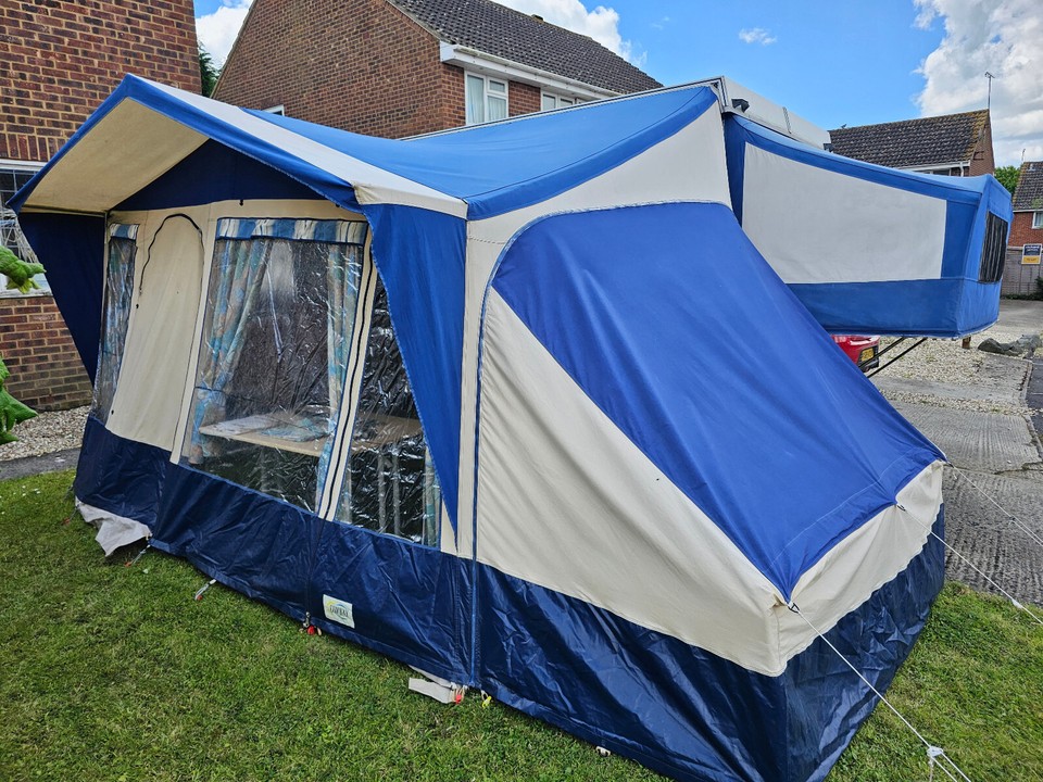 Conway Clubman Folding Camper / Pop Up / Trailer Tent with awnings and ...