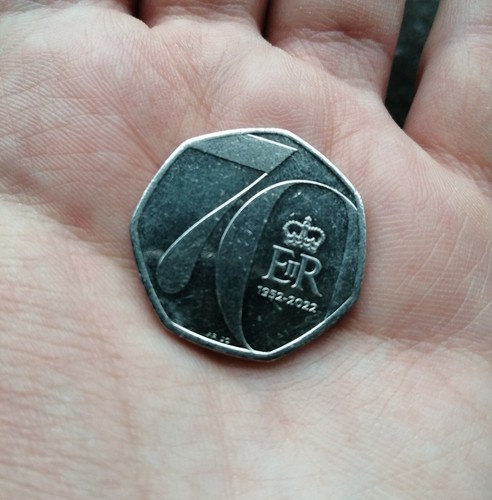 Very Rare Queen Jubilee 2022 70 Year 50P COIN | eBay UK