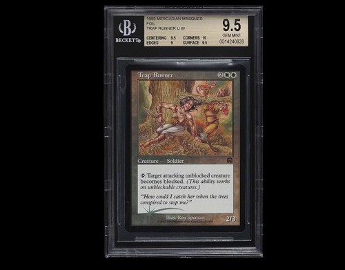 1999 MAGIC THE GATHERING MTG MERCADIAN MASQUES FOIL TRAP RUNNER U W BGS ...