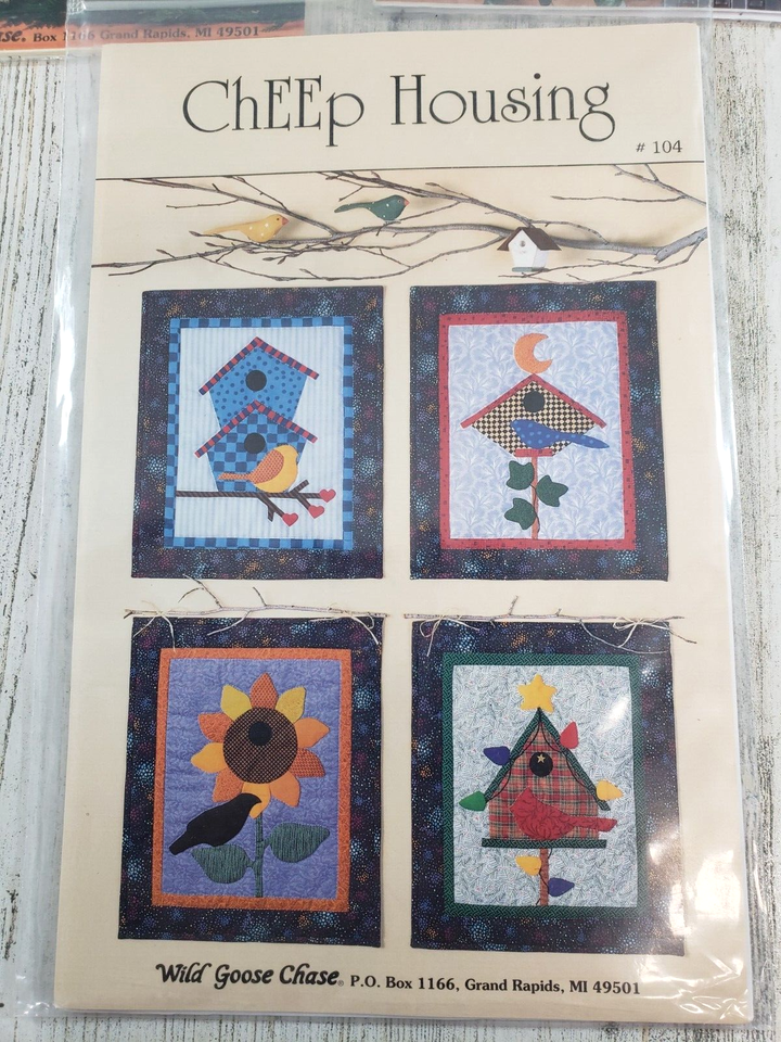 3 Wild Goose Chase Quilt Patterns Wall Hangings Angels, BIRDS ...