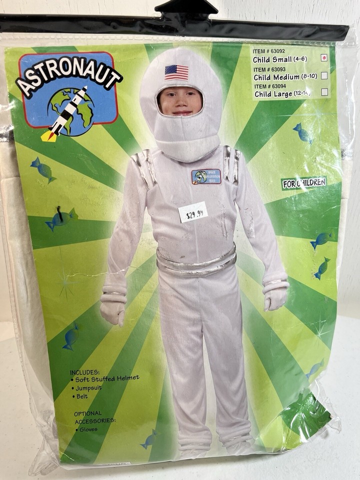 Astronaut Space Suit White NASA Cosplay Child Kids Costume Small 4-6 | eBay