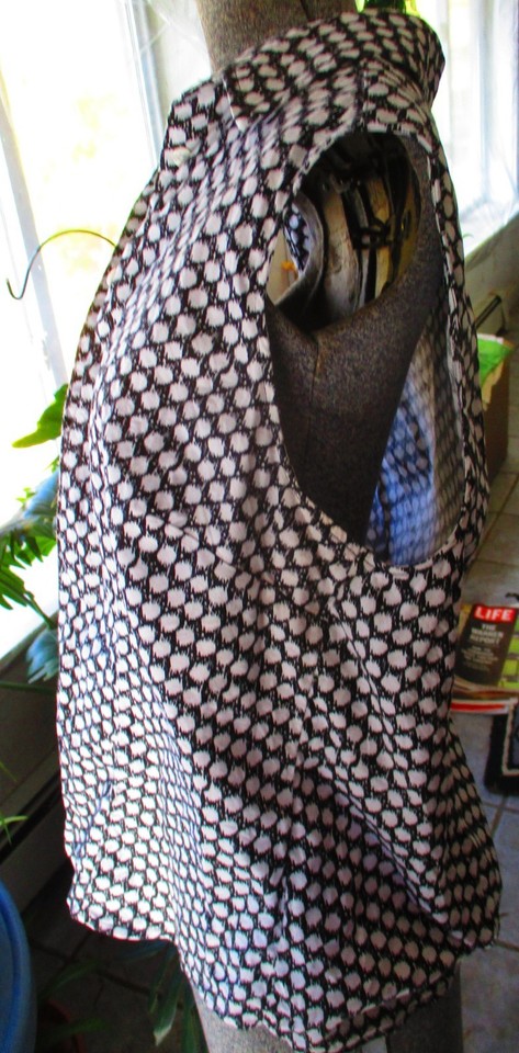 212 Collection Sleeveless Black and White Dot Button Up Shirt | eBay