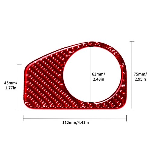 Red Carbon Fiber Headlight Switch Cover Trim for Volkswagen Golf 2014 ...