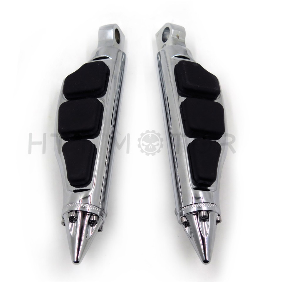 Chrome Spike Foot Pegs Mount Male Peg for Harley Dyna Softail Sportster ...