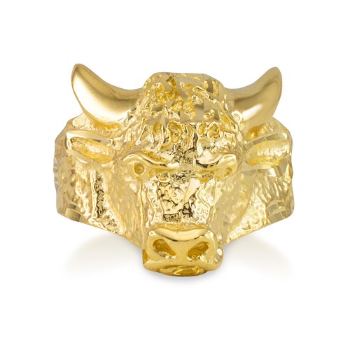 Gold Bull Taurus Ring (Large)(Available in Yellow/Rose/White Gold) | eBay