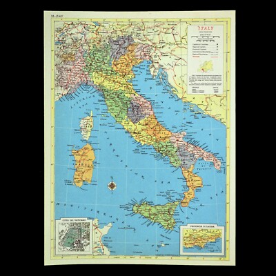 Europe - Vintage Italy Map