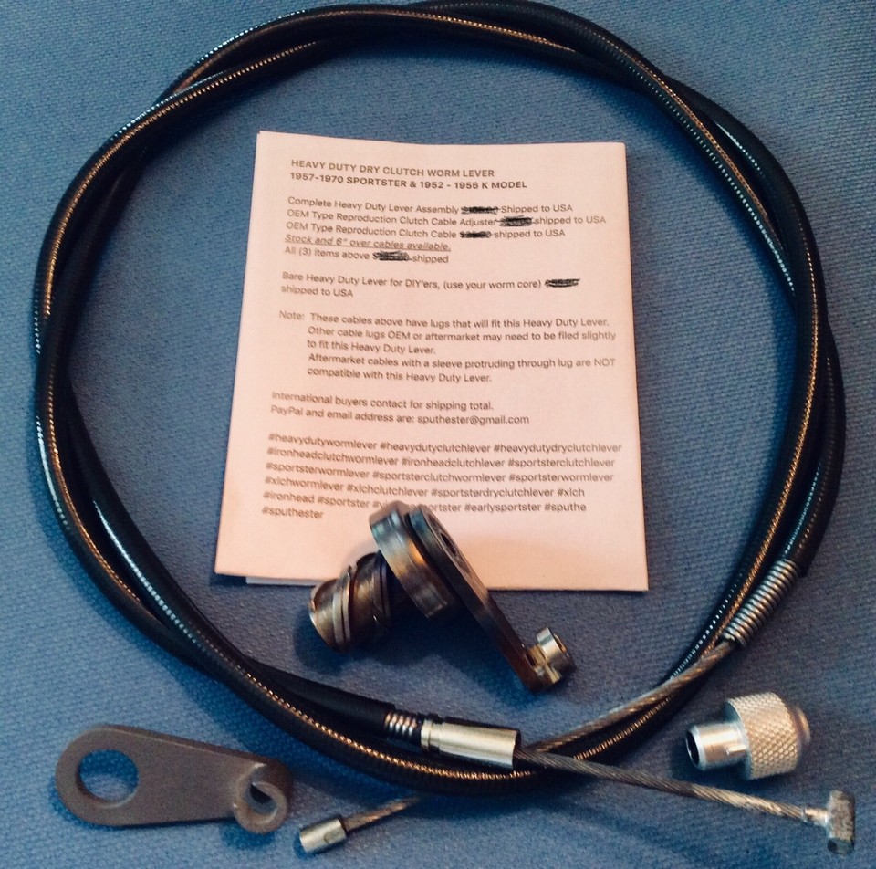 Ironhead Sportster Dry Clutch Heavy Duty Worm Lever XLCH 900 57-70 54 ...