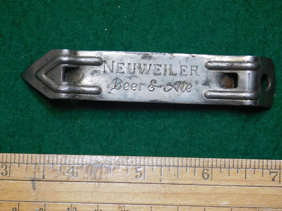 VINTAGE NEUWEILER BEER & ALE BOTTLE OPENER, LOUIS F NEUWEILER ...