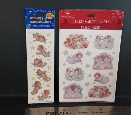 Vintage Stickers Lot Hallmark Morehead Angels Cherubs Religion Jesus ...