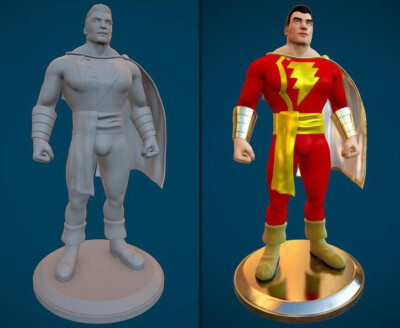 Shazam! Captain Marvel Resin Sculpture Statue Model Kit Unpainted ...