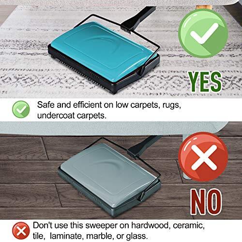 Carpet Sweeper Cleaner for Home Office Low Carpets Rugs Undercoat ...