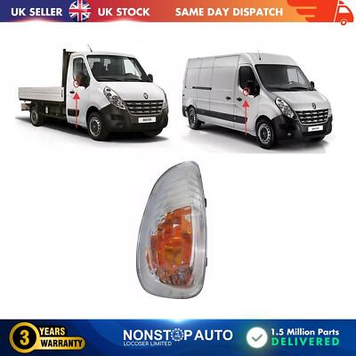 Wing Mirror Side Indicator Light Lens Right Side For RENAULT Master MK3 ...