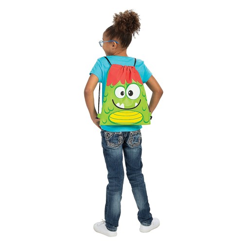 Alien Monster Draw string Backpack Silly Monsters Emoji Theme Tote Bag ...