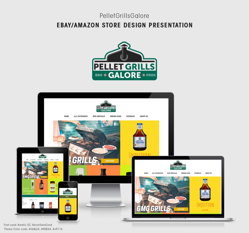 Custom Bespoke ebay Store and listing template design + Amazon store ...