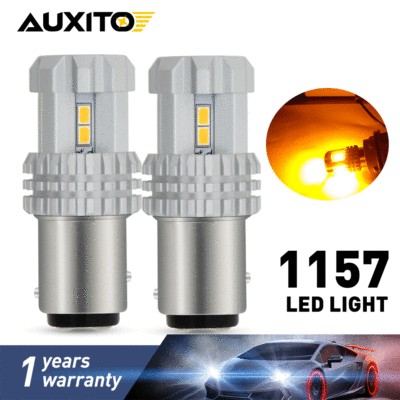 1157A LED Amber Yellow Front Rear Turn Signal Parking DRL High Power ...