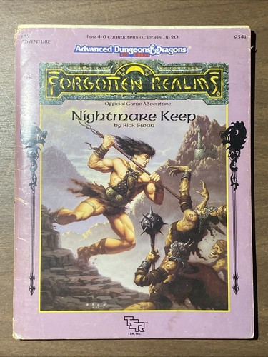 Dungeons & Dragons 1991 Nightmare Keep Forgotten Realms FA2 AD&D TSR ...