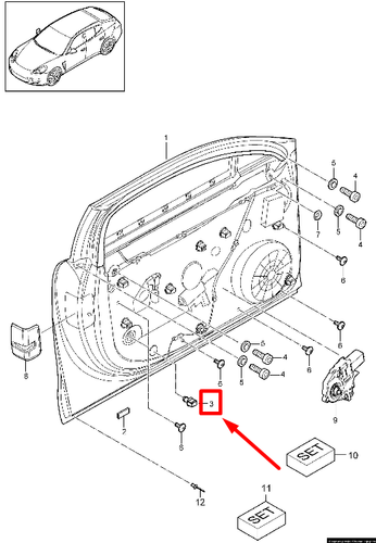 PORSCHE MACAN 95B Door Trim Panel Bracket 97053755700 970.537.557.00 ...