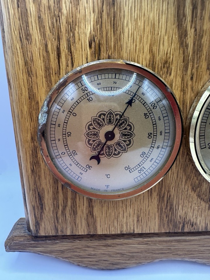 Baromaster Temperature Barometer Hygrometer Wood Weather Station France ...