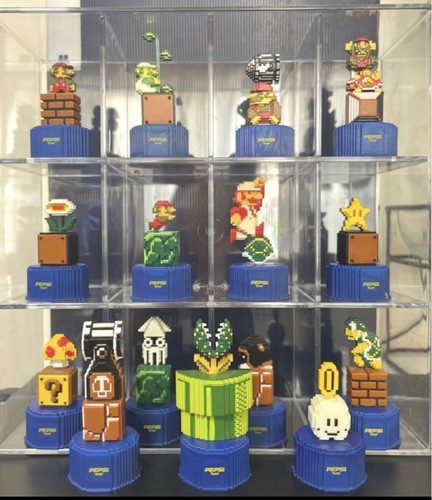 Super Mario Pepsi Bottle Cap Figure Lot 15pcs Set Collector's Item Near ...