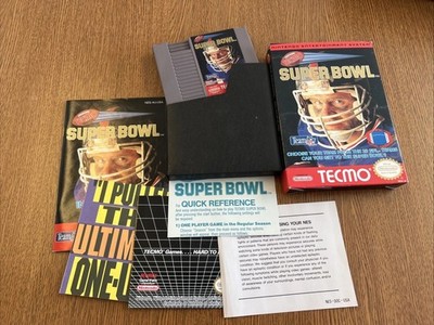 oval seal Tecmo Super Bowl complete in box seal nintendo nes nfl ...